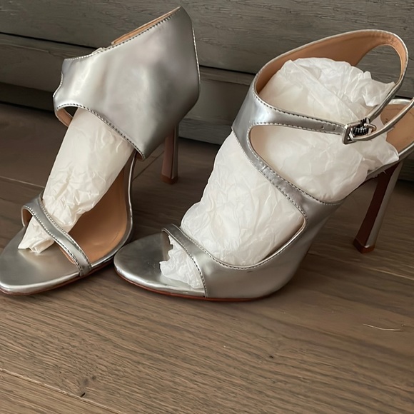 SCHUTZ | Shoes | Schutz Silver High Heel Sandals | Poshmark